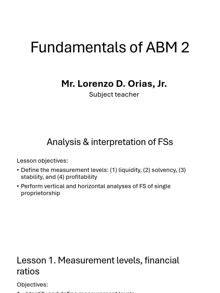 FABM-2-ABM-12-Q2 | PDF | Equity (Finance) | Return On Equity