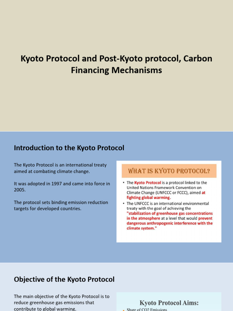 Kyoto Protocol and Post-Kyoto Protocol | PDF | Kyoto Protocol | Clean ...
