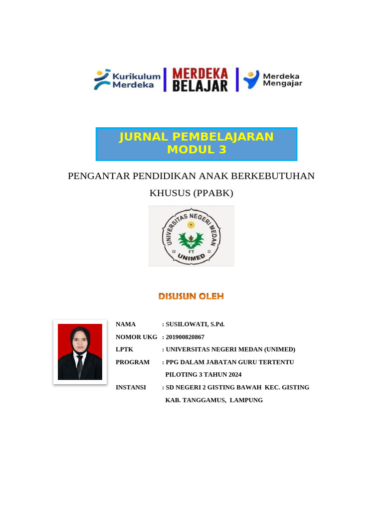 Jurnal Pembelajaran Pendidikan Inklusif Susilowati 201900820867 | PDF