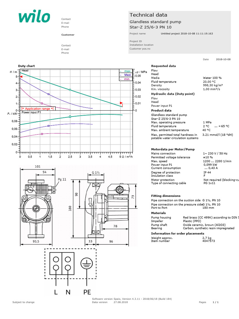 Data_sheet_Star-Z_25_6-3_PN_10 | PDF | Pump | Applied And ...