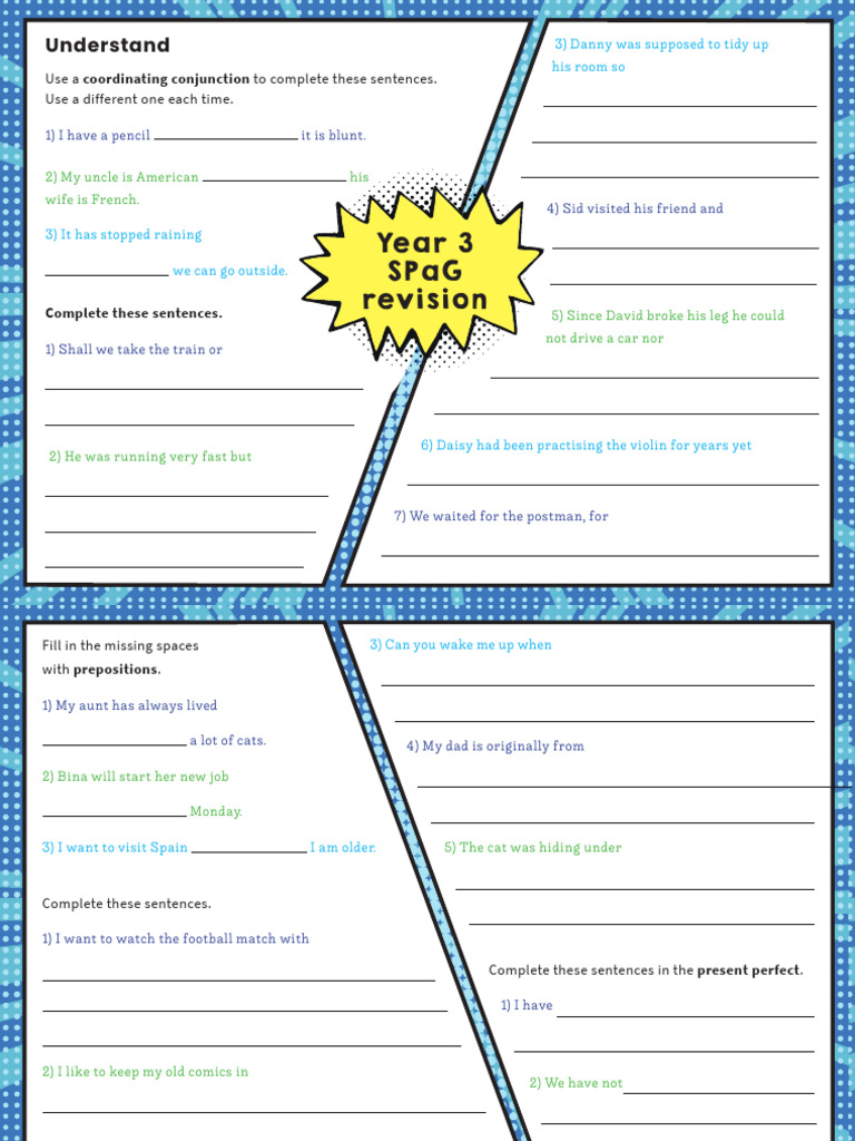 Year-3-grammar-revision-worksheets (4) | PDF | Linguistics | Grammar