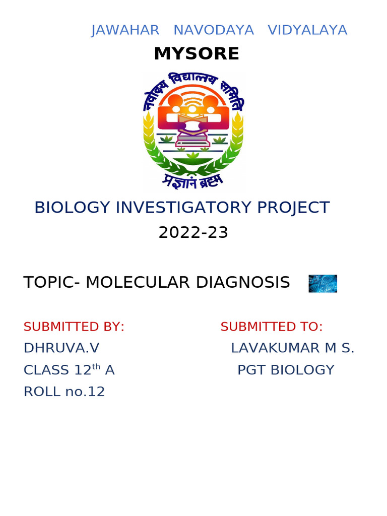 Dhruva Biology Investigatory Project .... | PDF | Clinical Medicine ...
