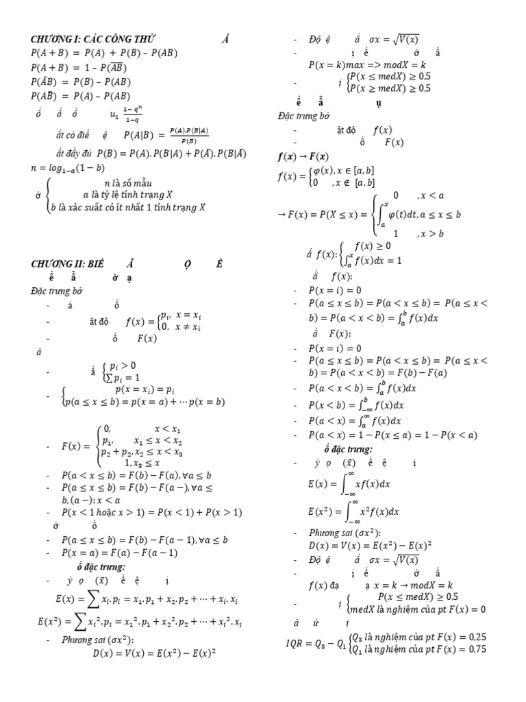Công TH C XSTK | PDF