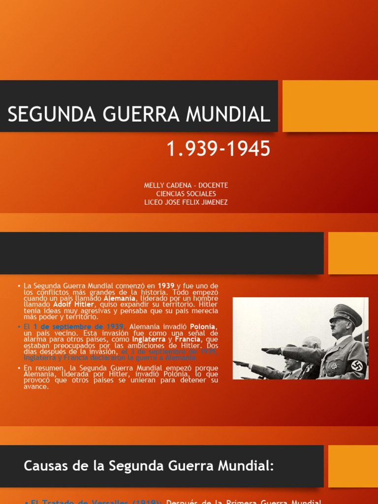 Presentacion Segunda Guerra Mundial | PDF | Alemania nazi | Naciones Unidas