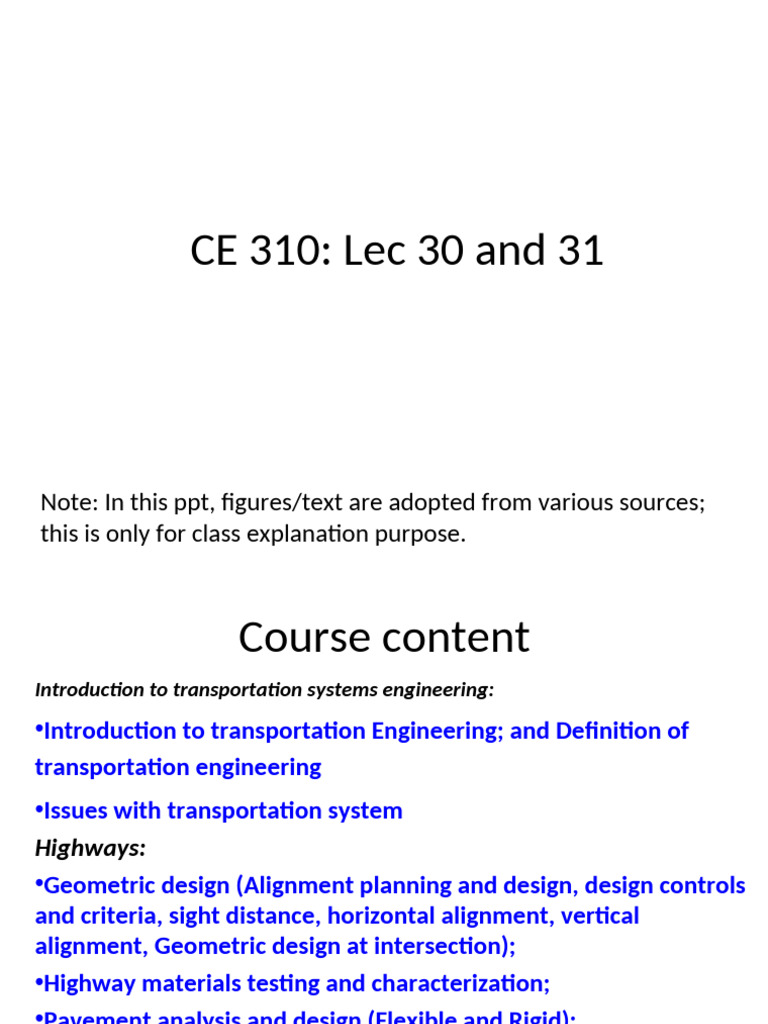 2023 - CE310 - S2 - Lec 30 and 31 | PDF | Train Station | Train