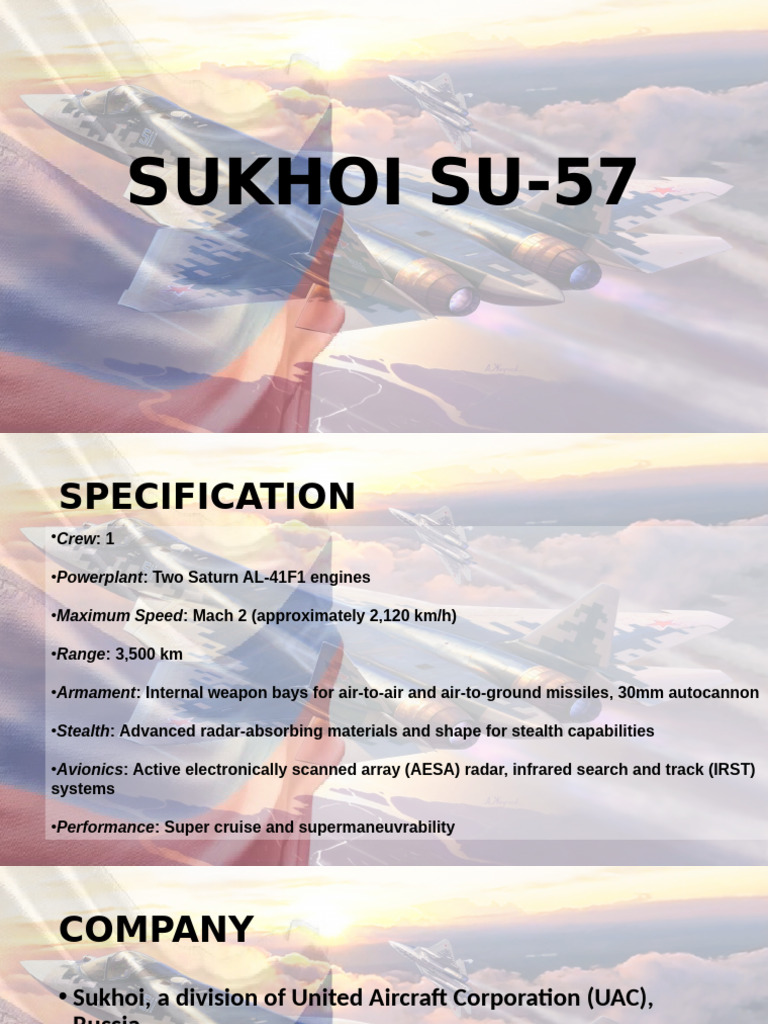 Sukhoi Su 57 | PDF