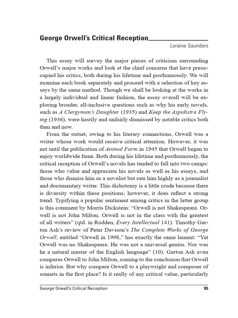 Orwell Sample | PDF | George Orwell