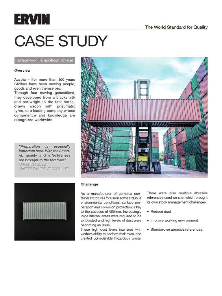 Ervin Case Study Transportation en | PDF | Secondary Sector Of The Economy | Materials