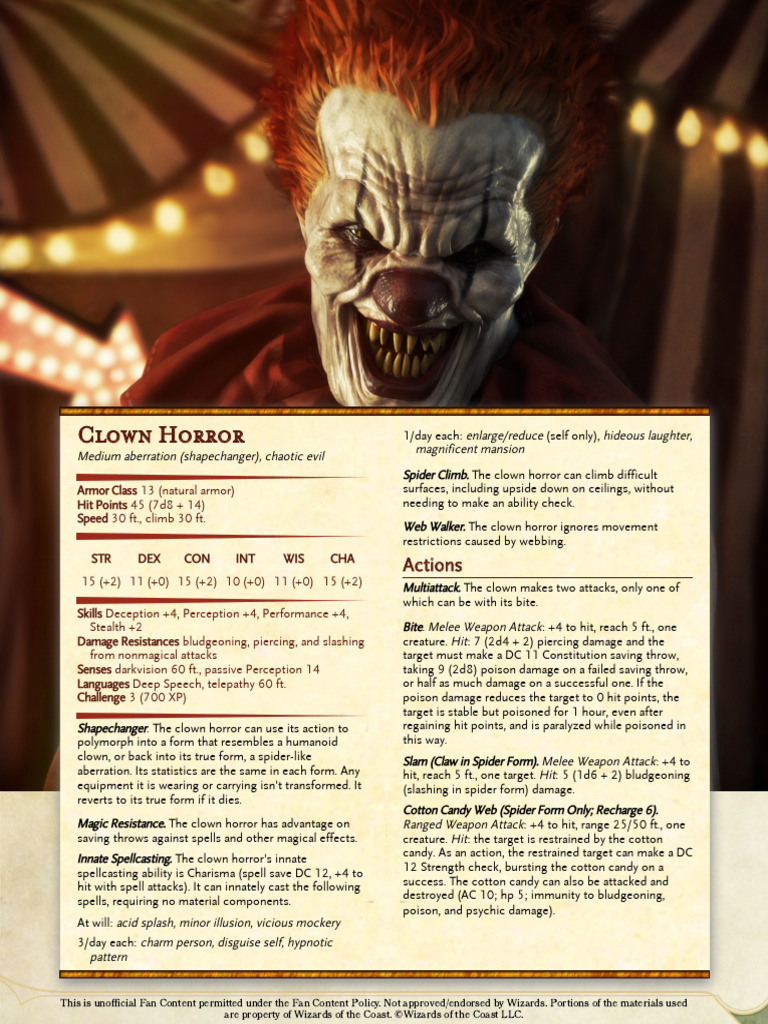 Bonus Monster - Clown Horror | PDF