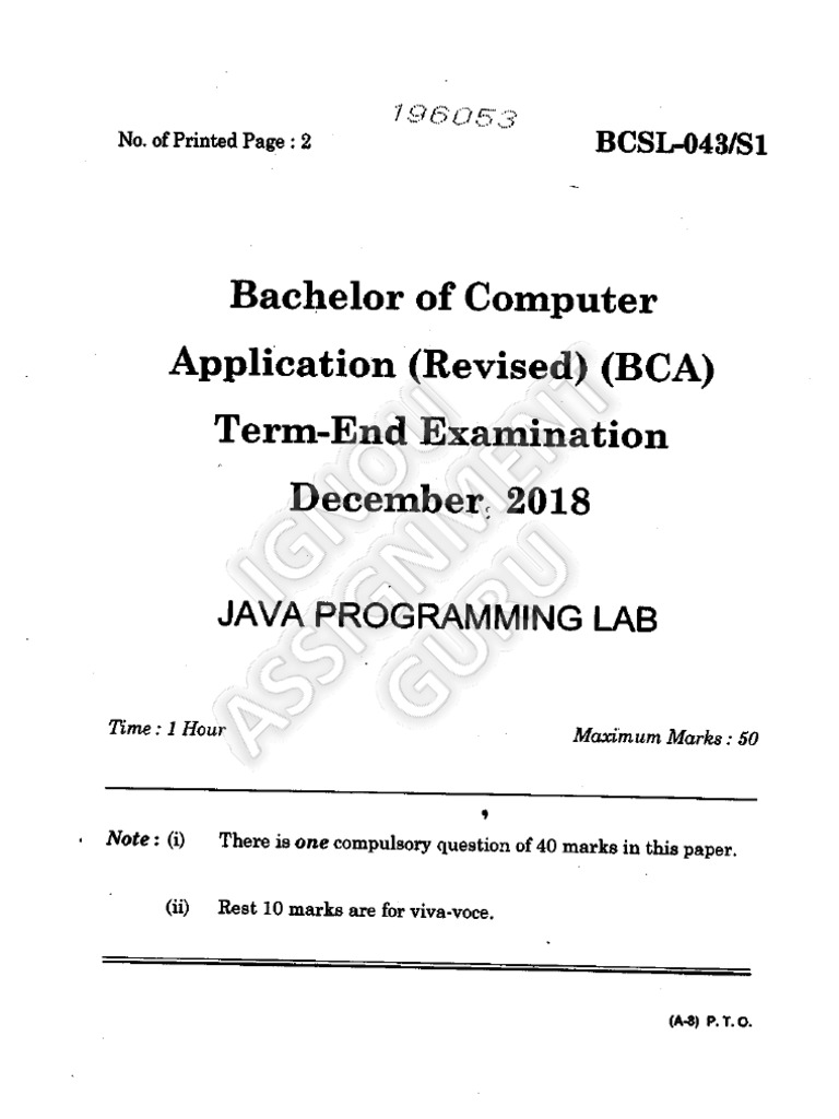 022 - BCSL-043 S1 D18 - Compressed | PDF | Computers 022 - BCSL-043 S1 D18 - Compressed | PDF | Computers