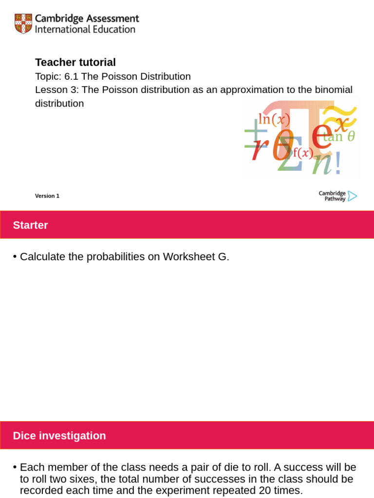 Poisson Approximation Tutorial | PDF