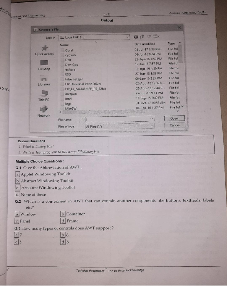 AJP Technical MCQs | PDF
