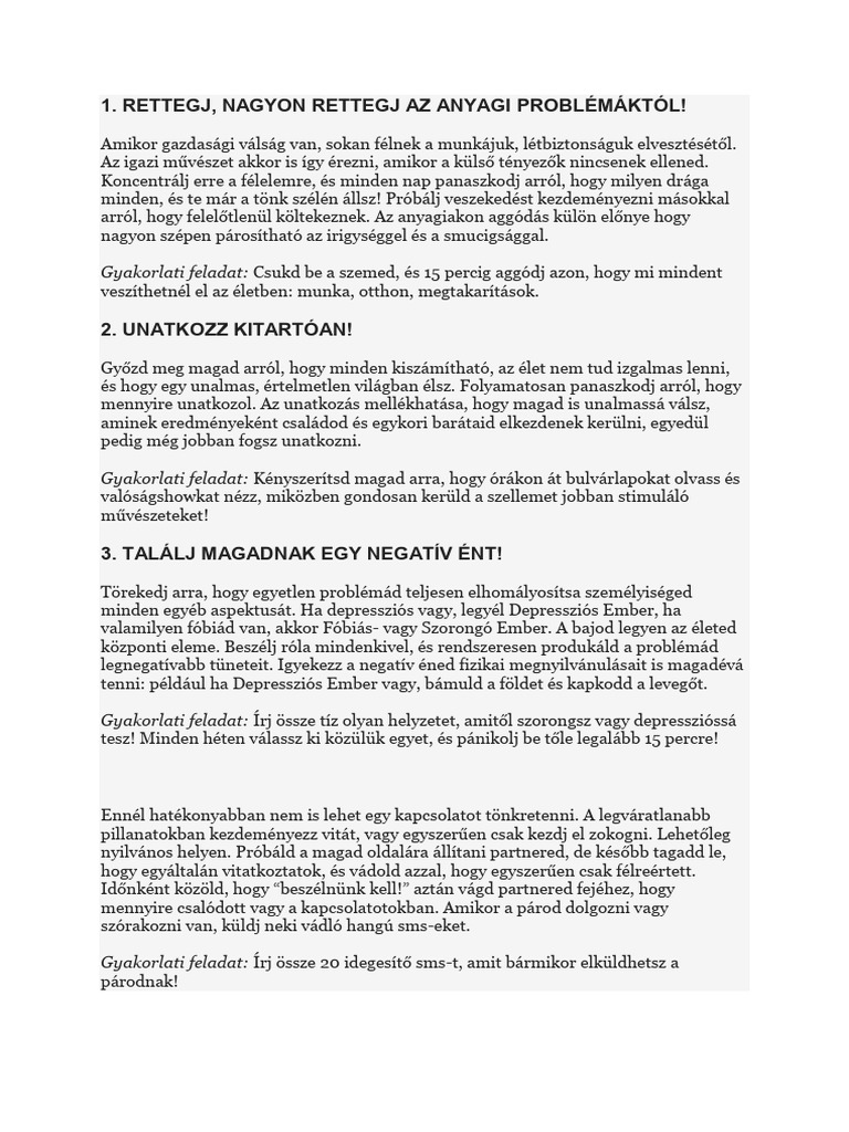 14 Önszabotázs technika Madanes | PDF