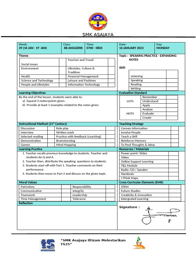 Muet F6 Week 39 | PDF | Learning | Brainstorming
