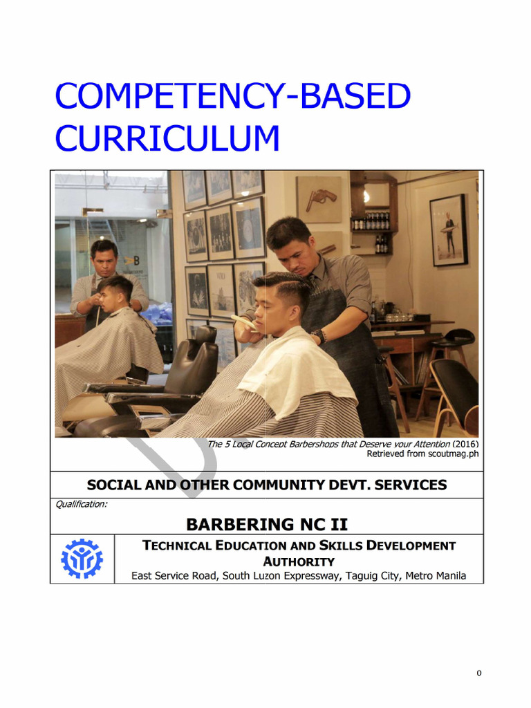 CBC-Barbering NC II | PDF