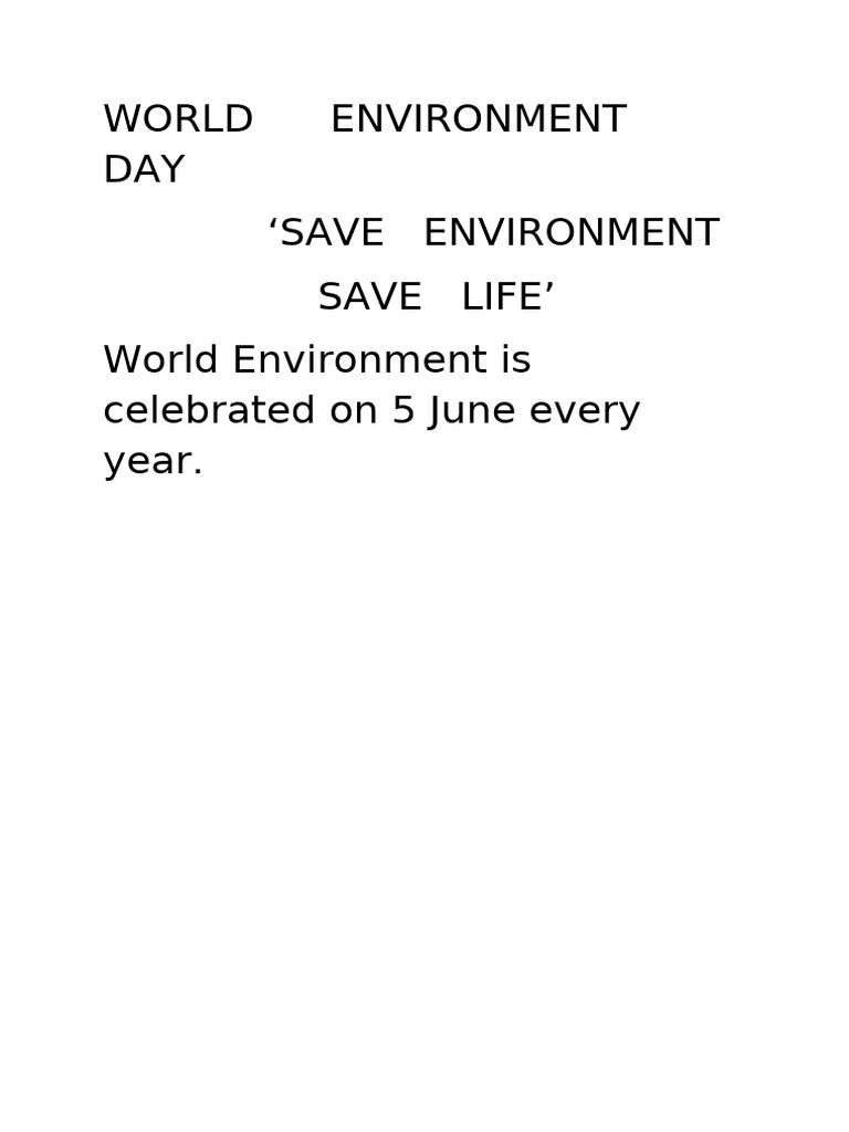 World Environment Day | PDF
