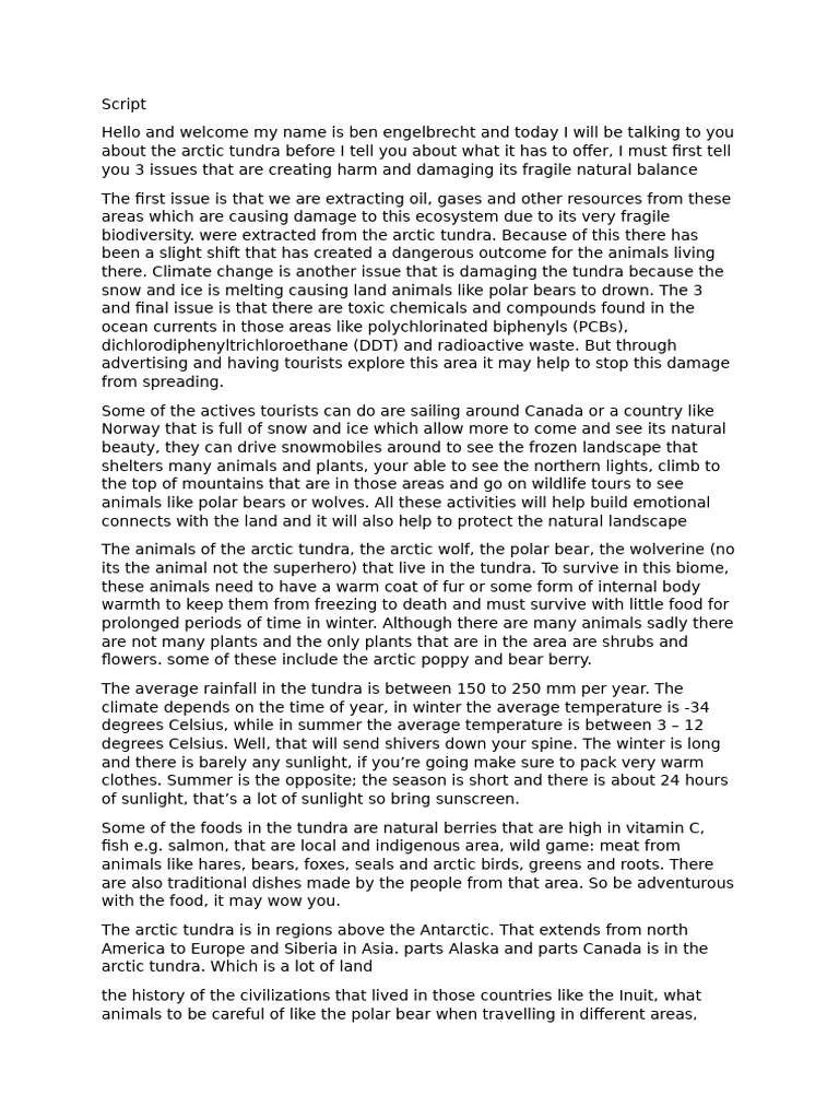 HASS biome script | PDF | Arctic | Earth Sciences