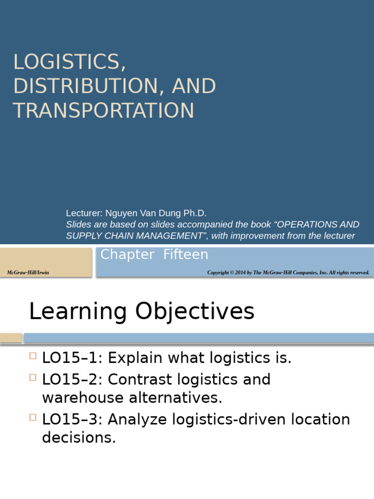 IPPTChap015 Logistics, Distribution, and Transportation Final | PDF ...