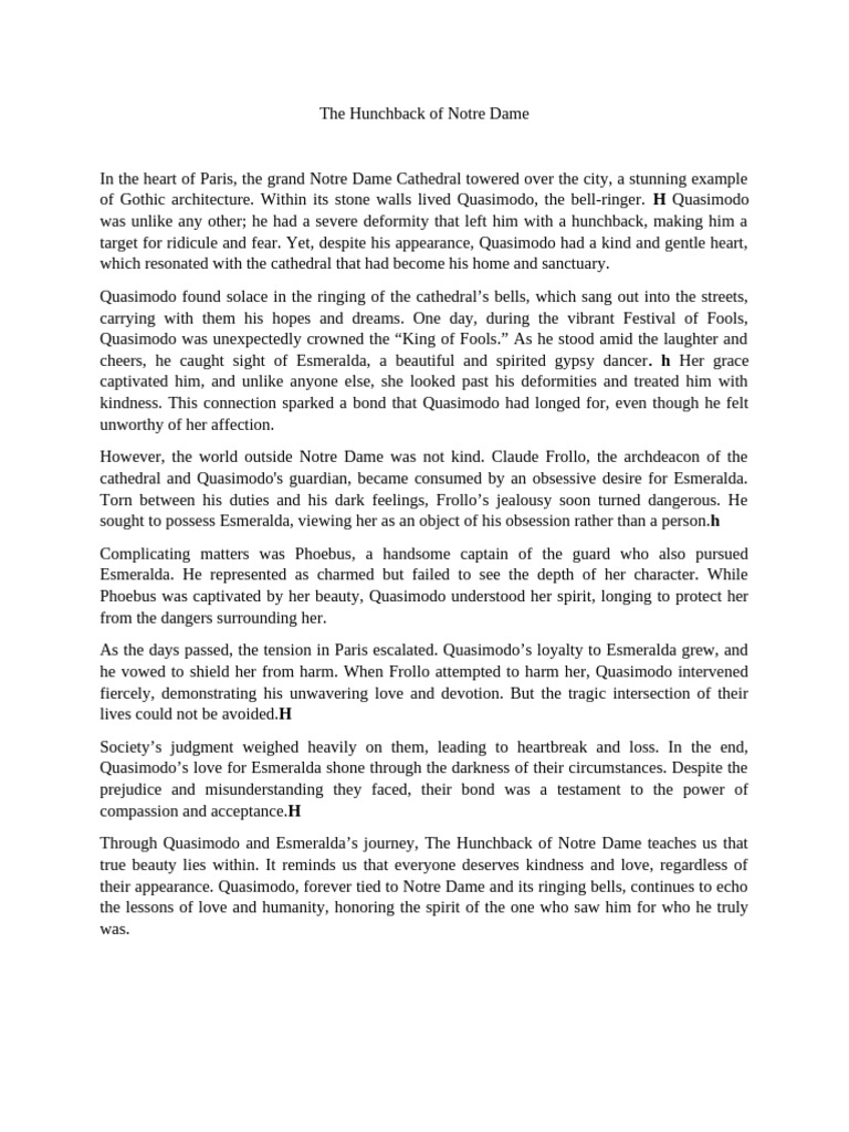 The Hunchback of Notre Dame | PDF | Quasimodo | Esméralda (The Hunchback Of Notre Dame)