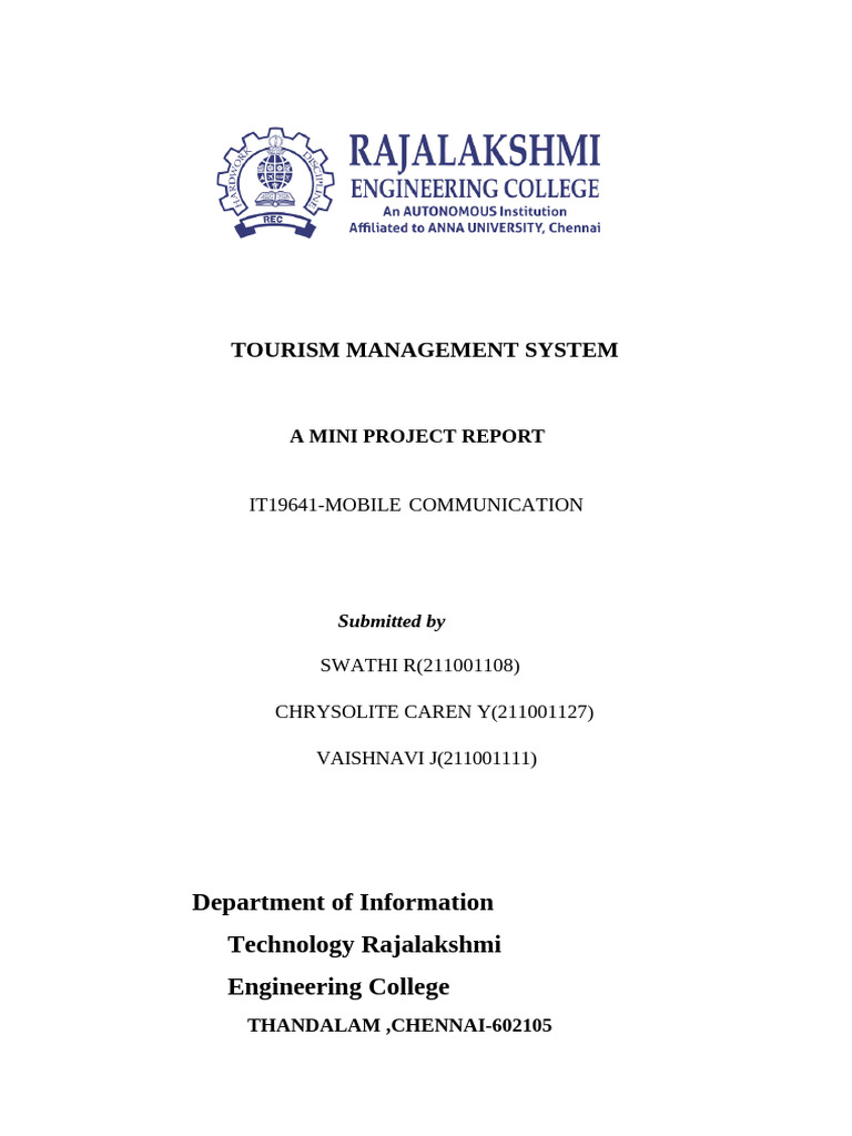 B33-Tourism Management System | PDF | Databases | Central Processing Unit