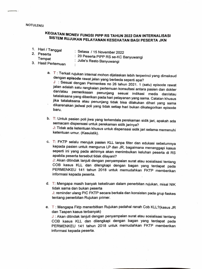 Notulensi Pipp | PDF