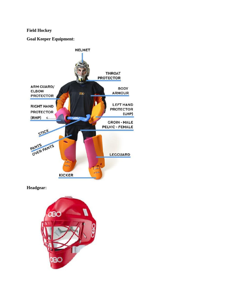 Essential Field Hockey Goalkeeper Gear | PDF