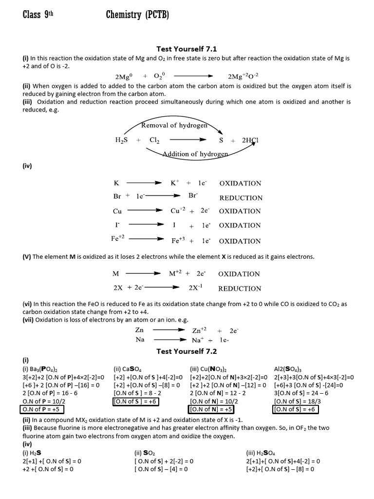 chap 7 chem 9th | PDF | Anode | Rust