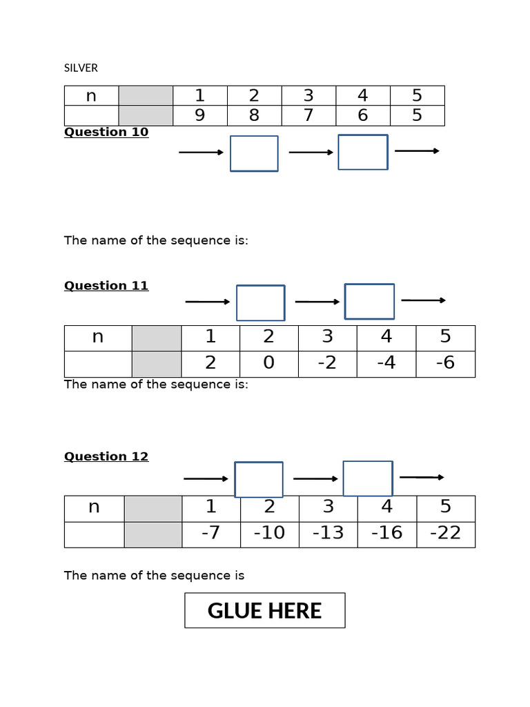 Naming Sequences 81S Questions Silver | PDF | Teaching Methods & Materials