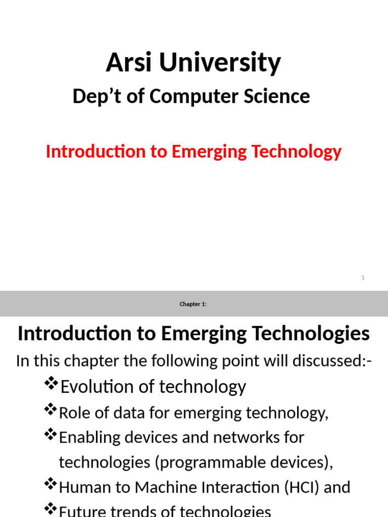 Emerging Chapter 1 | PDF | Human–Computer Interaction | Computer Network