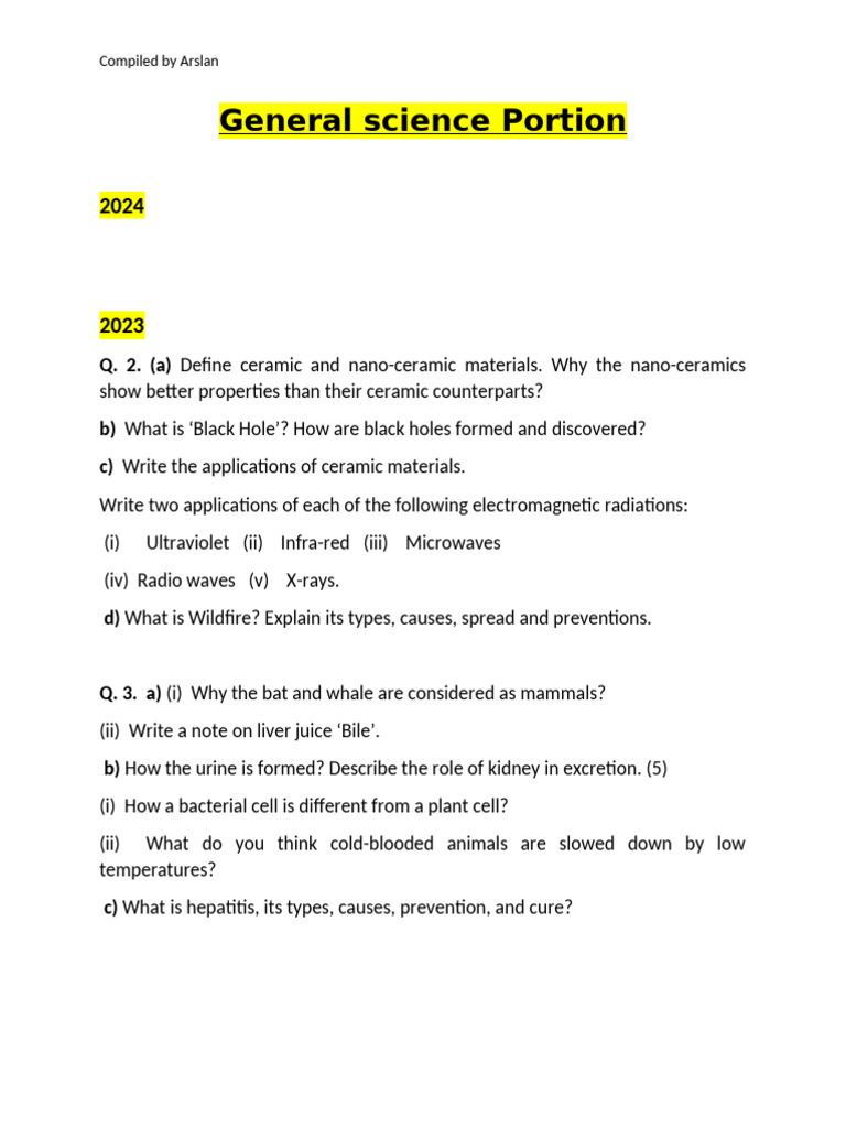 Science Exam Prep Guide | PDF | Vitamin | Water