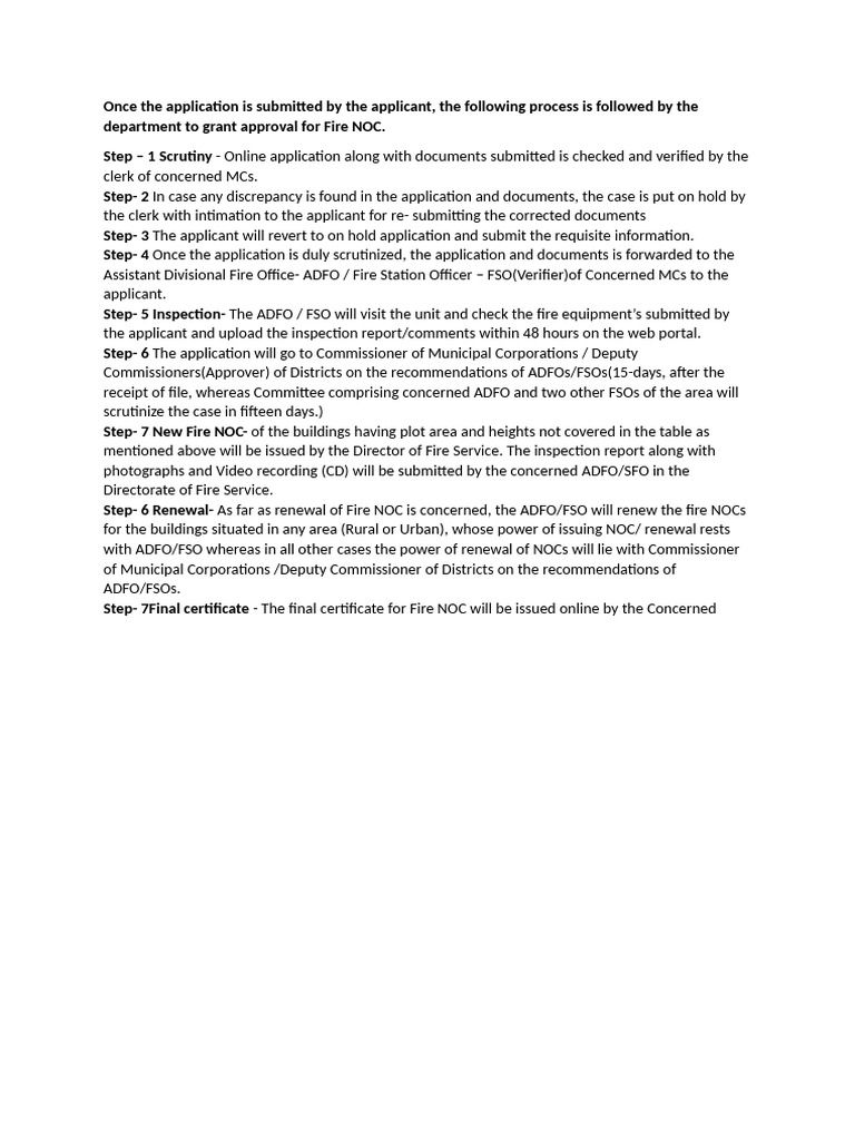 Fire NOC Approval Process Guide | PDF | Finance & Money Management | Law