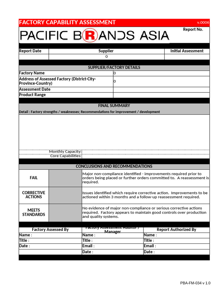 Self Assessment Form - FCA - v10 | PDF | Audit