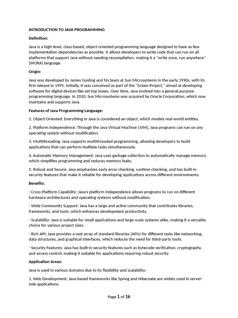 Introduction To Java Programming | PDF | Java (Programming Language) | Reserved Word