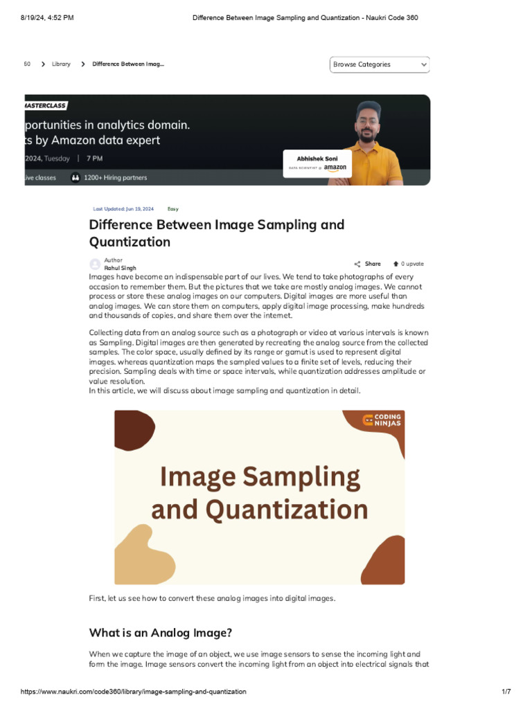 Image Sampling & Quantization Guide | PDF | Sampling (Signal Processing) | Image Resolution