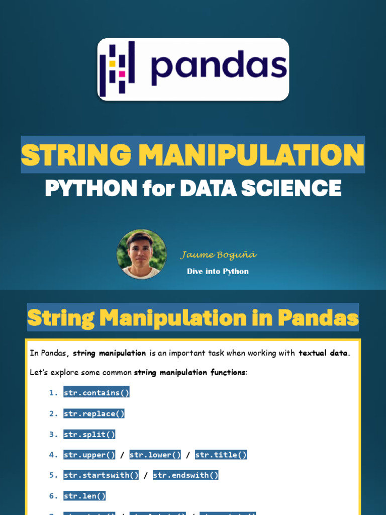String Manipulation In Pandas Pdf String Computer Science