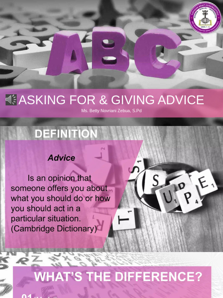 Asking For and Giving Advice | PDF