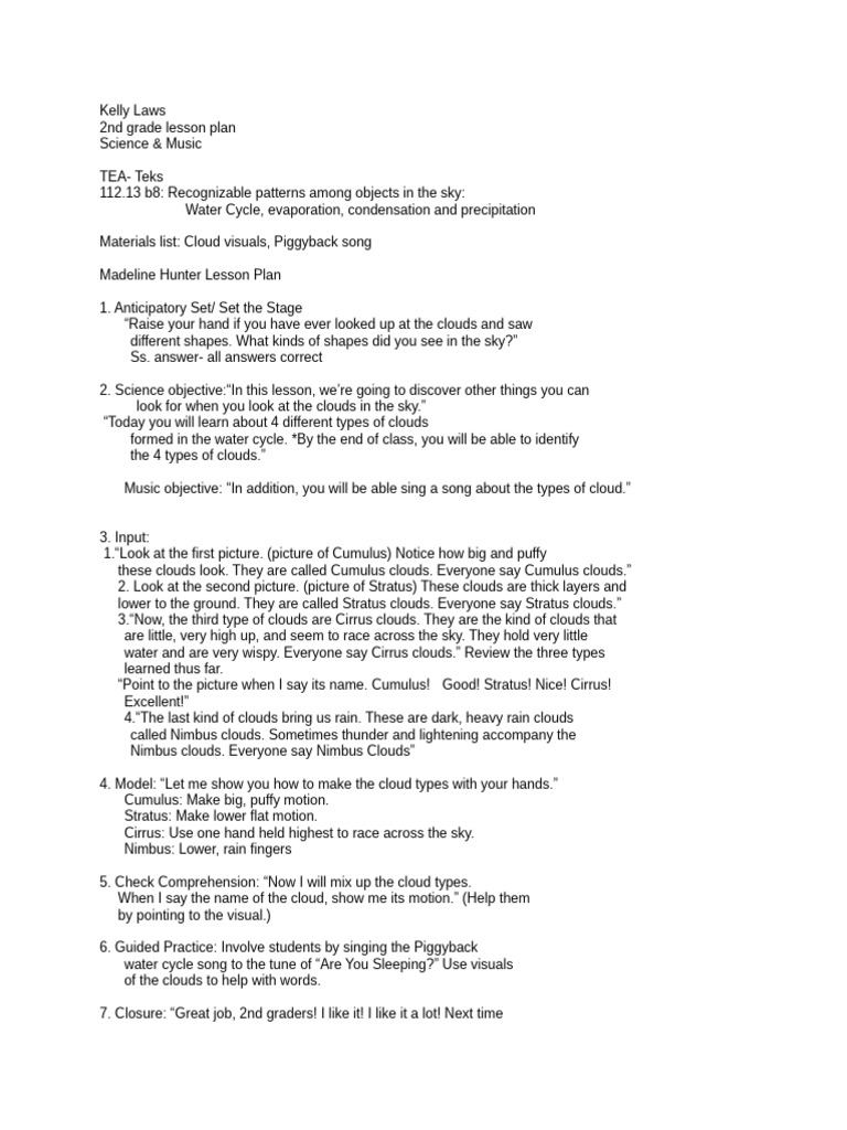 TX State Connection Cloud Lesson | PDF | Cloud | Clouds, Fog And ...