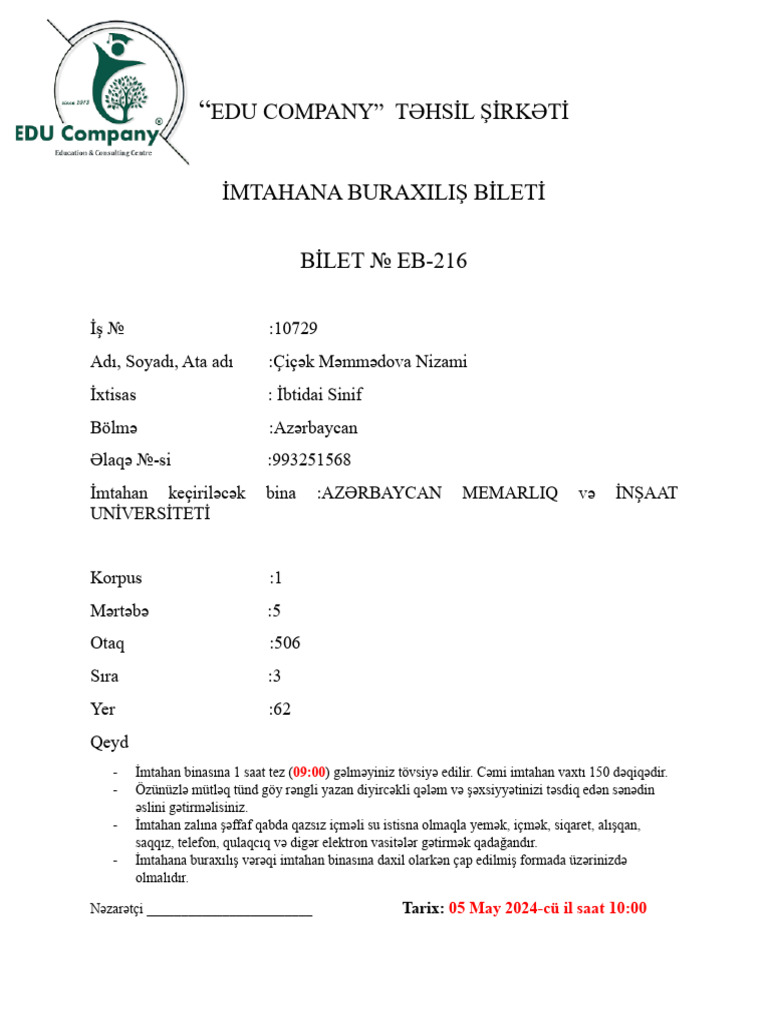 BIlet - 2 (1) - 1-155-62 | PDF