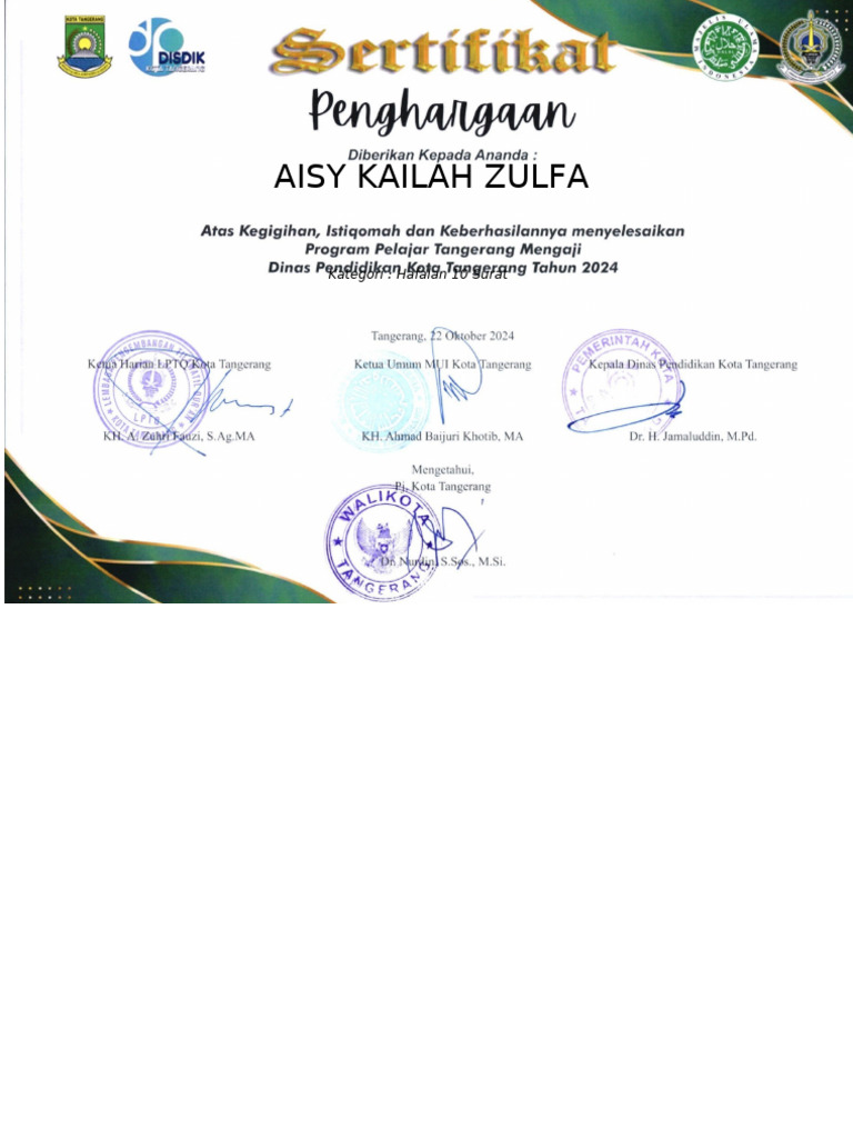 Master Sertifikat PTM - AISY | PDF