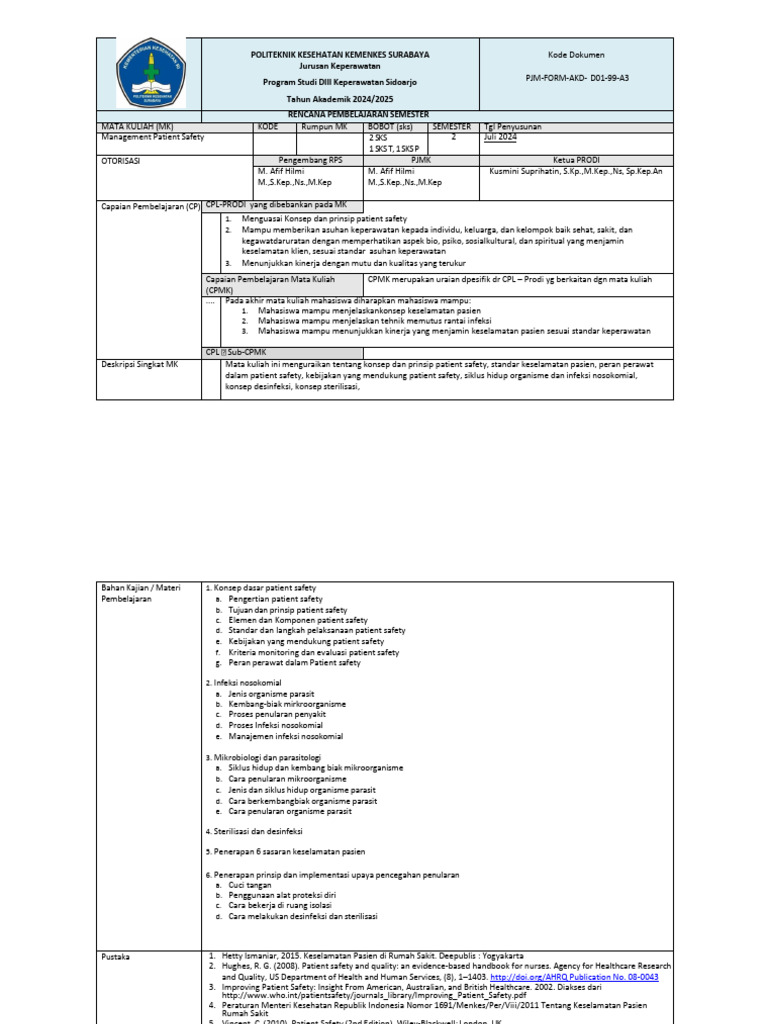 2C RPS Management Patient Safety 2024 | PDF
