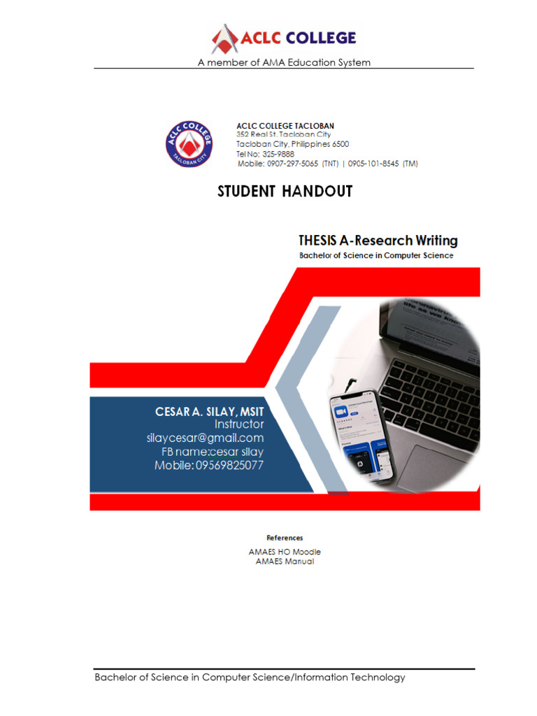 Capstone Handout | PDF | Hypothesis | Theory