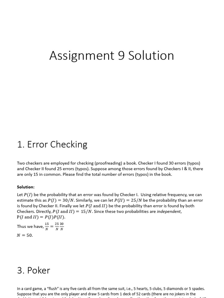 Assignment 9 Solution | PDF | Home & Garden