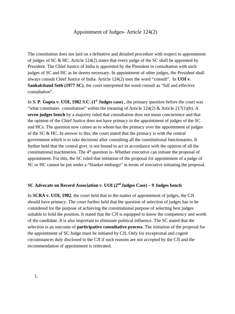 Appointment of Judges | PDF | Judge | Common Law