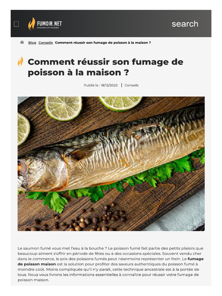 Faire son poisson fumé à la maison | PDF