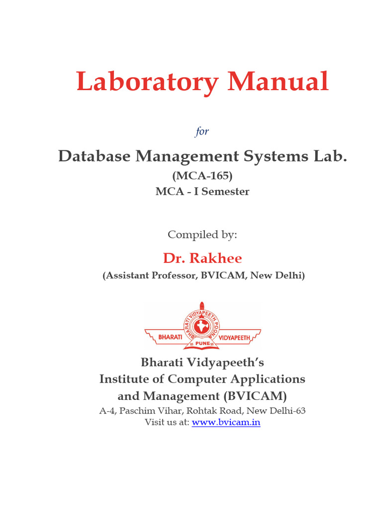 DBMS Lab Manual - 0 | PDF | Pl/Sql | Databases