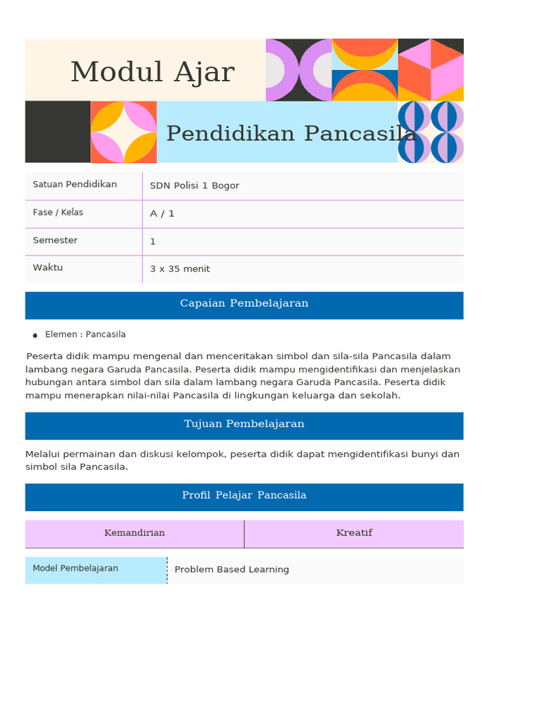 Modul PP Kelas | PDF