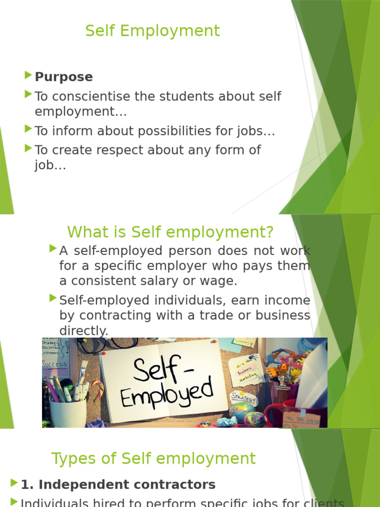 Self Employment 20.2 | PDF | Employment | Self Employment