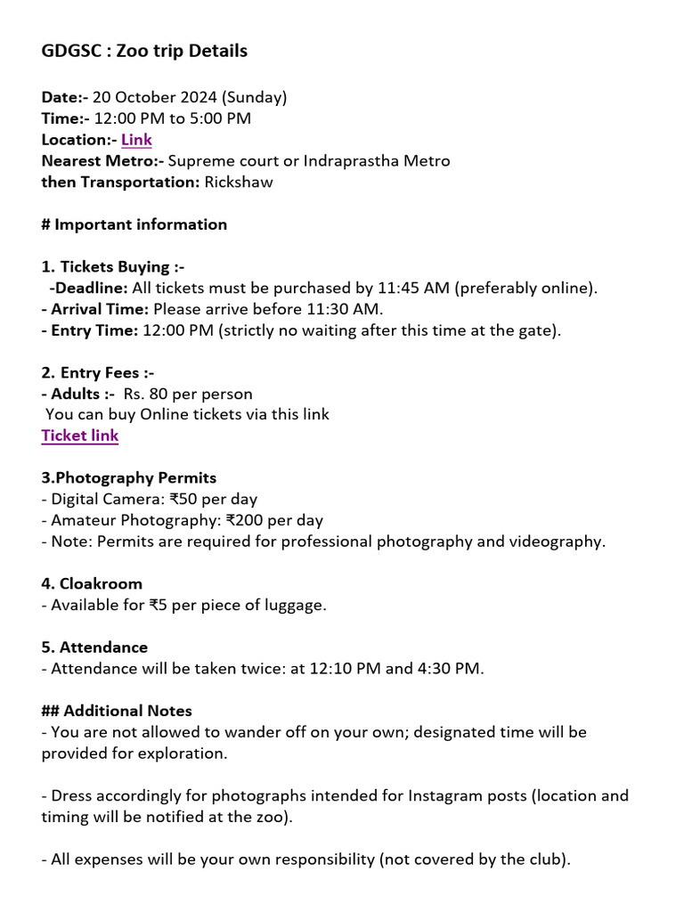 GDGSC Dayout Rulebook | PDF