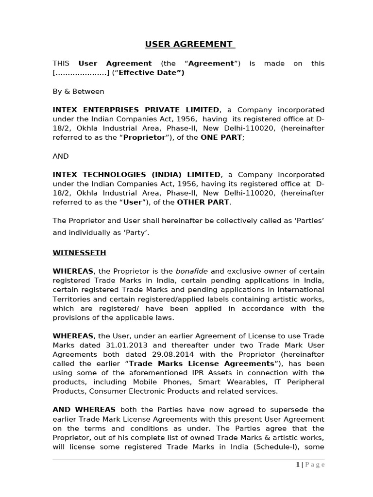 TM User Agreement | PDF | Arbitration | Indemnity