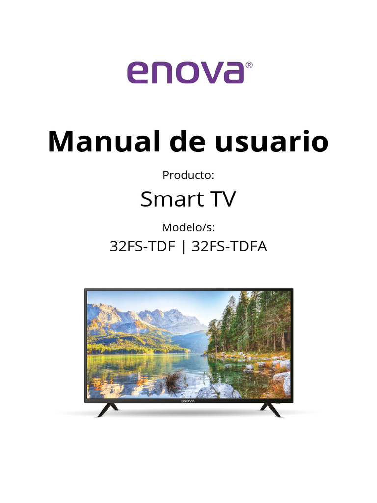 Manual Smart TV Enova 32" 32FS-TDF/TDFA | PDF | Televisión | Control remoto